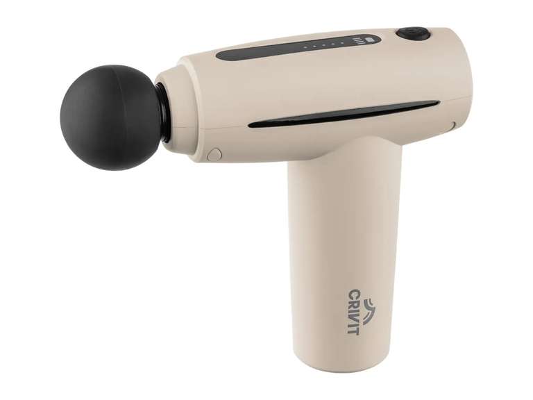CRIVIT Beige Mini Massage Gun – 19.99 at Lidl - | hotukdeals
