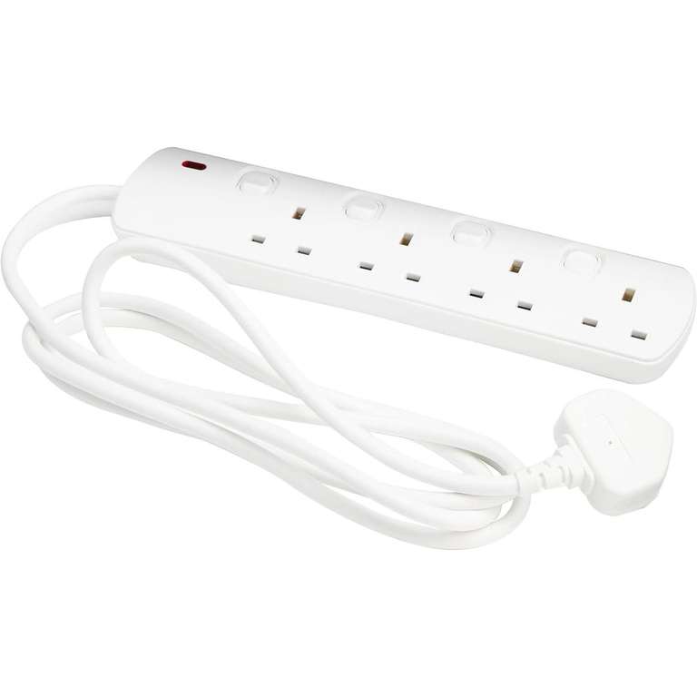 Mercury Extension Lead with Switches 2m 4 Gang | £6.49 at Amazon ...