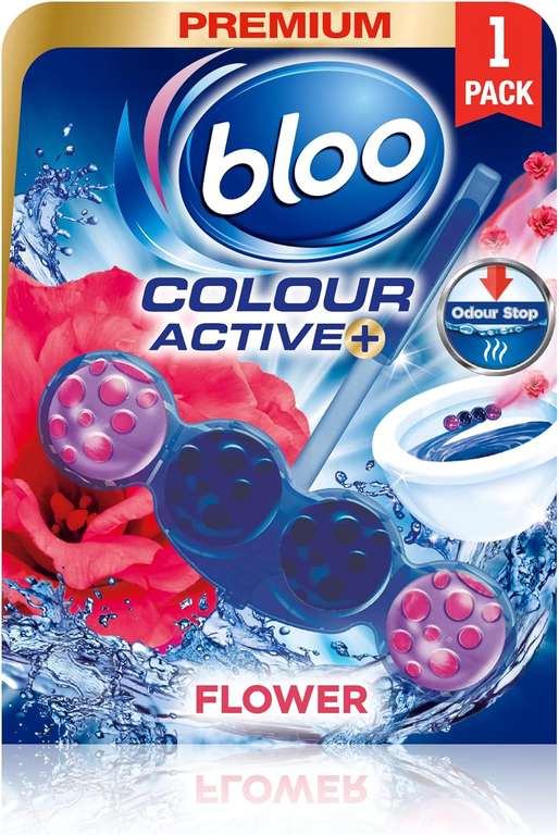 Bloo Colour Active Toilet Rim Block Fresh Flowers – 4-Function, Fresh ...