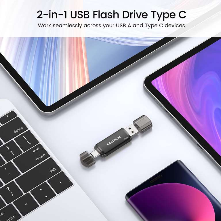 2-in-1 Dual USB A & C OTG Flash Drive - 128 GB | Hotukdeals
