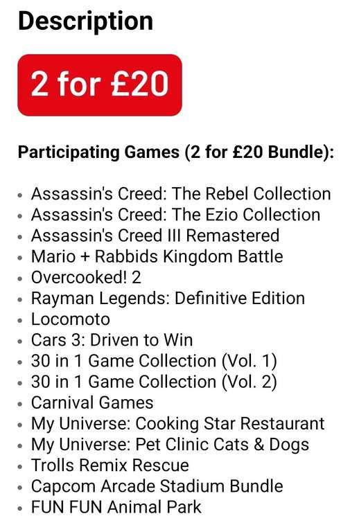 Nintendo Switch 2 for £20: Mario + Rabbids & Assassin’s Creed Deals at ...