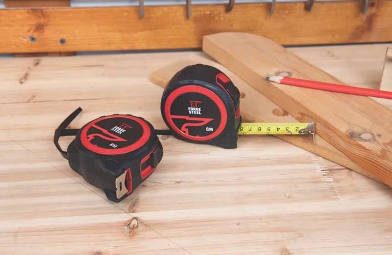 Forge Steel 8m Tape Measure Set 2 Pack - Only £5.99 at Screwfix ...