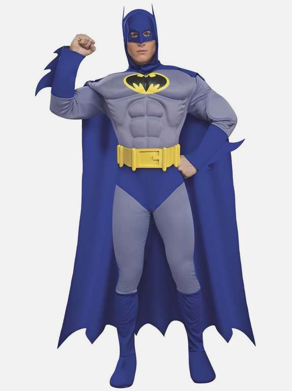 Rubie's Official DC Comics Batman Muscle Chest Adult Mens Fancy Dress ...