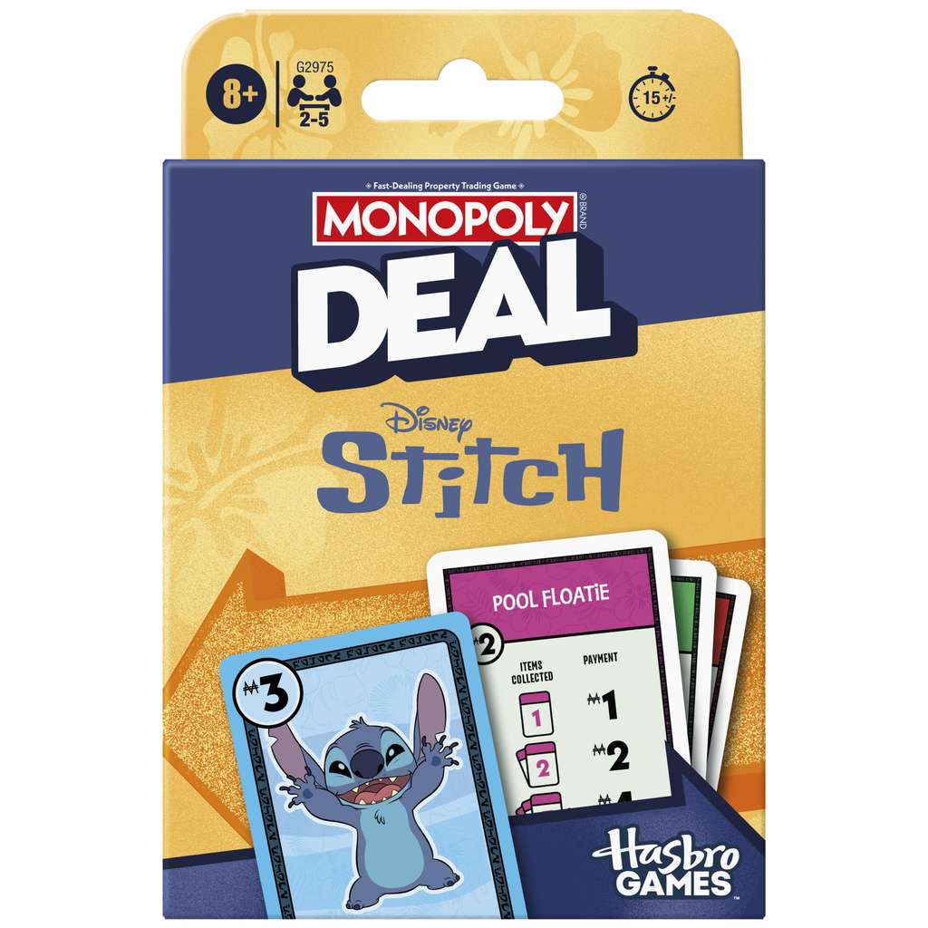 Monopoly Deal: Disney Stitch Edition Card Game £3.70 at Amazon | hotukdeals