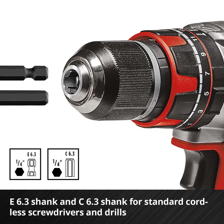 Einhell 32-piece Bit Box 30x25 mm CRV Bits, 60 mm Quick-Change Holder ...