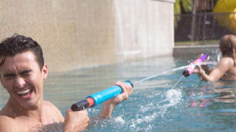 Stream Machine Water Gun Launcher, Single Barrel Water Blaster Soaker ...