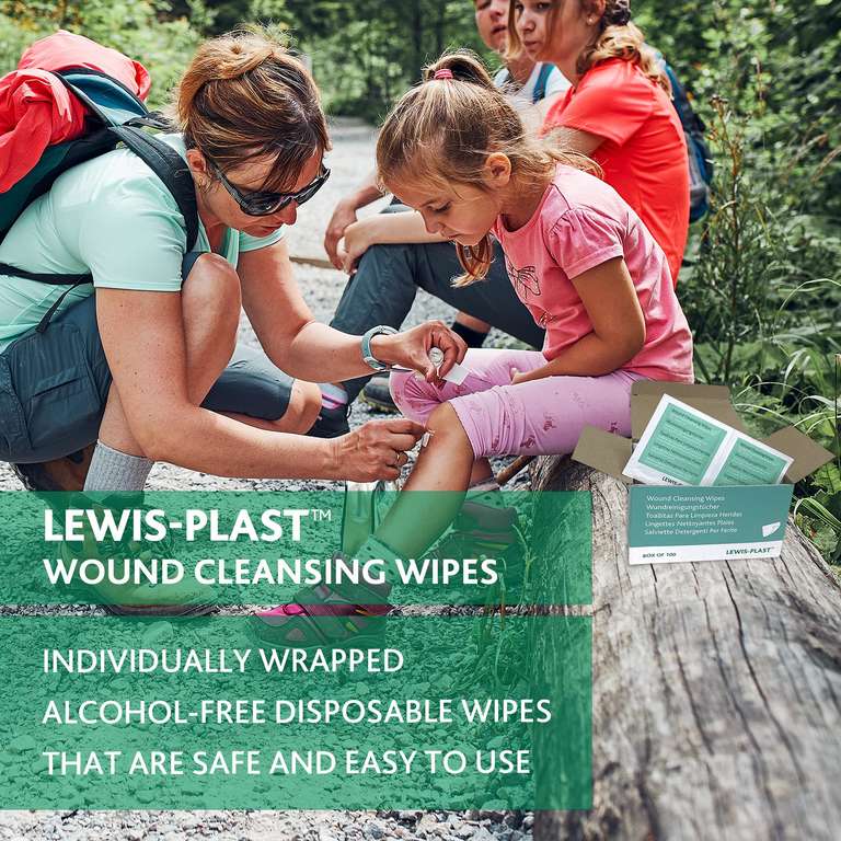 Lewis-Plast Premium Saline Sterile First Aid Wipes 100 - £3.99 at ...