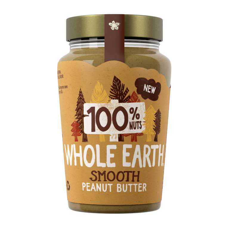 Whole Earth 100% Original Smooth Peanut Butter 340g – £2.50 at Amazon ...