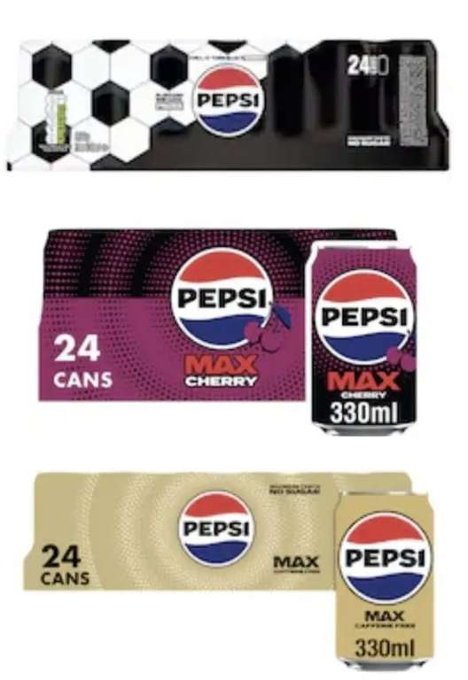 Pepsi Max No Sugar Cola 24x330ml Cans – £7.50 at Tesco | hotukdeals