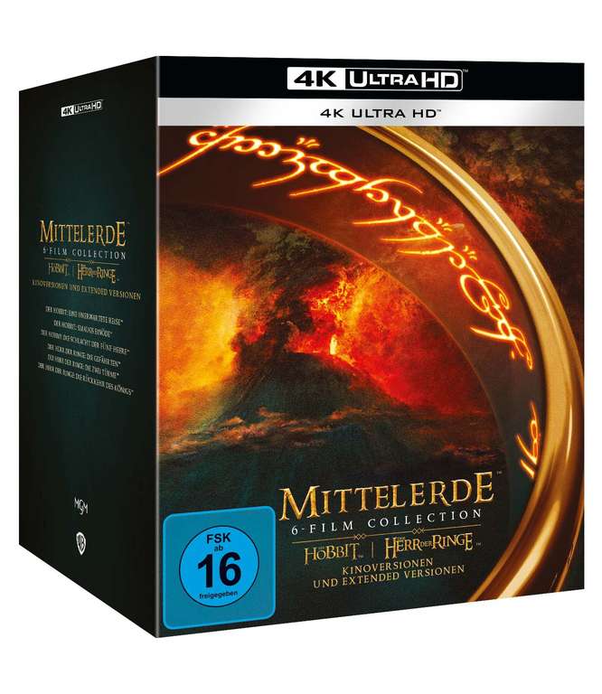 The Hobbit & Lord of the Rings 6-Film Collection 4K UHD - £67 at Amazon ...