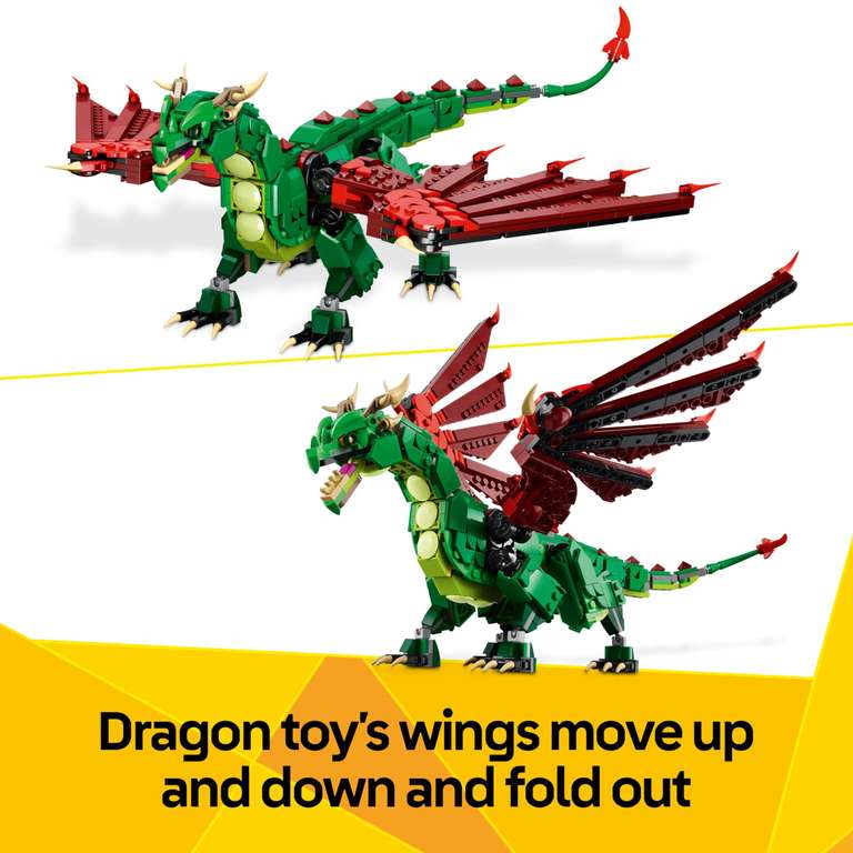 LEGO Creator 3in1 Medieval Dragon Toy 31161 £37.39 at Amazon | hotukdeals