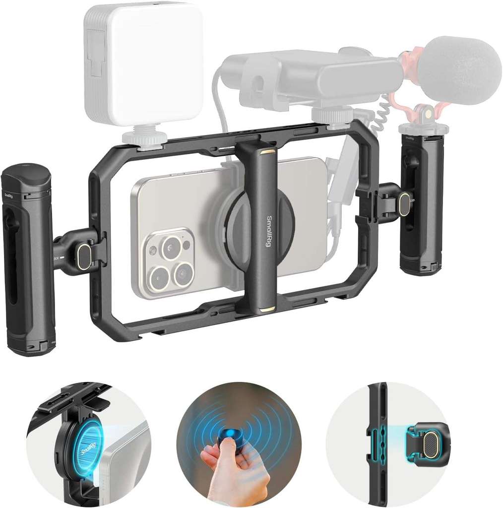 SmallRig Universal Quick Release Phone Cage Kit Basic—Aluminium with ...