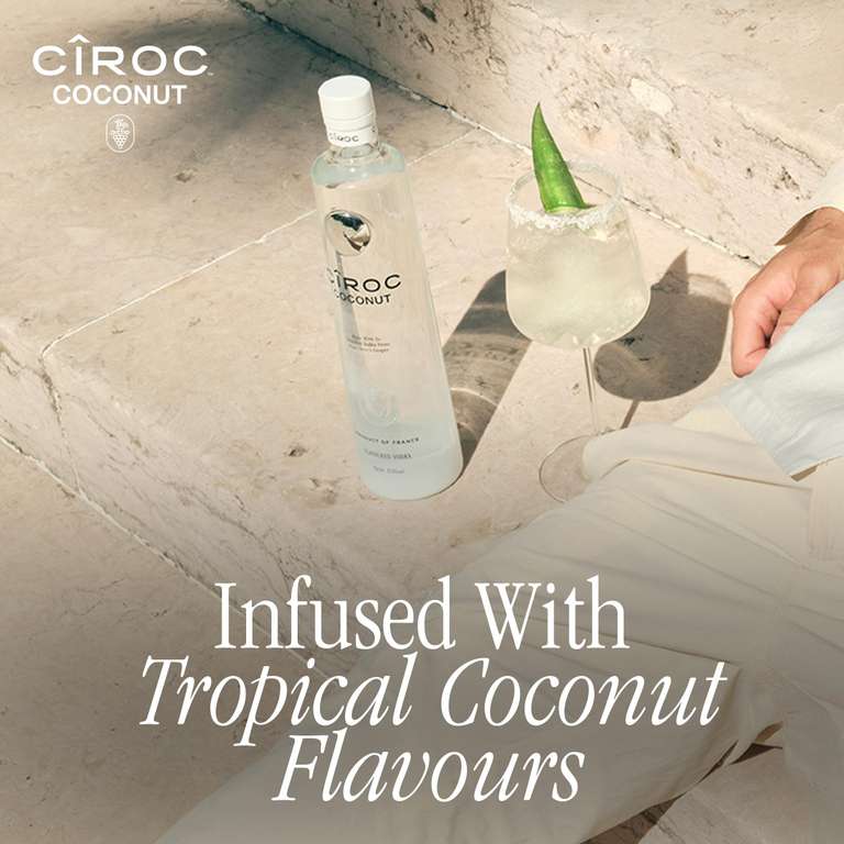 Cîroc Coconut Vodka 37.5% 70cl – Ultra-Premium Flavoured Spirit at Amazon
