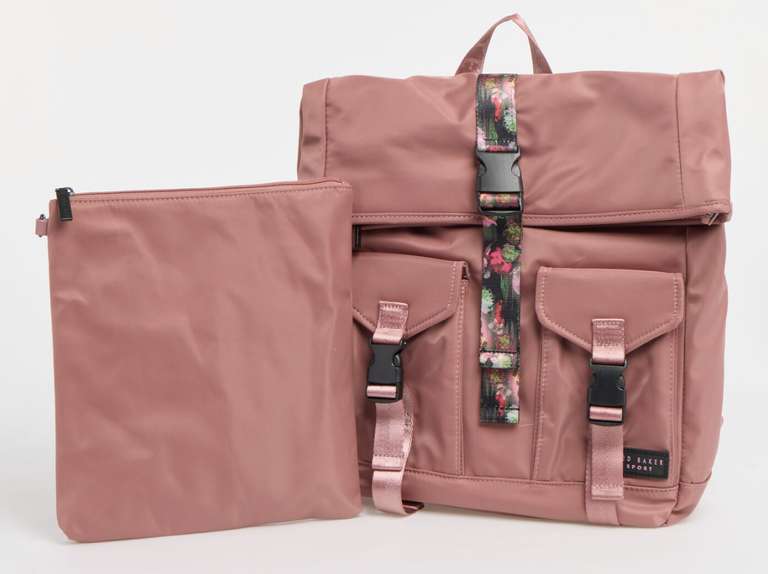 Ted Baker Sport Dark Pink Leticia Roll Top Backpack £34.99 at TK Maxx ...