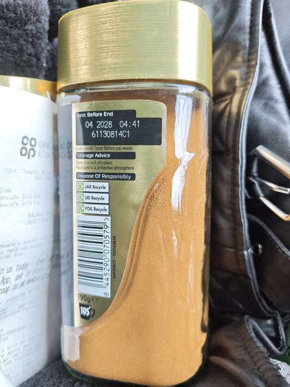 Nescafé gold espresso Rich crema instant coffee 190g Jars Co-Op Cheadle ...