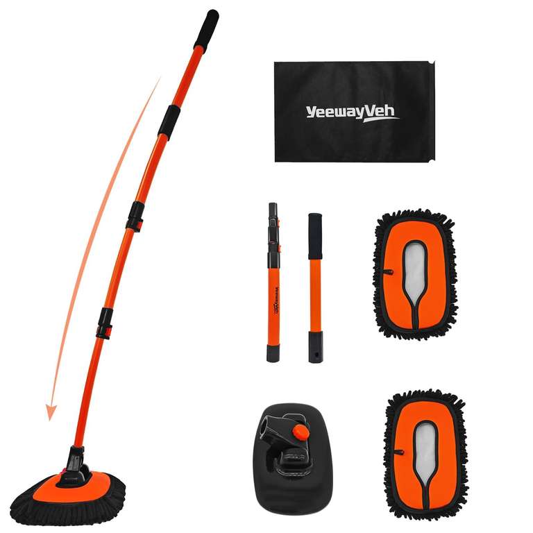 YeewayVeh 55 Car Wash Brush Mop with Microfiber Head – £6.65 at ...