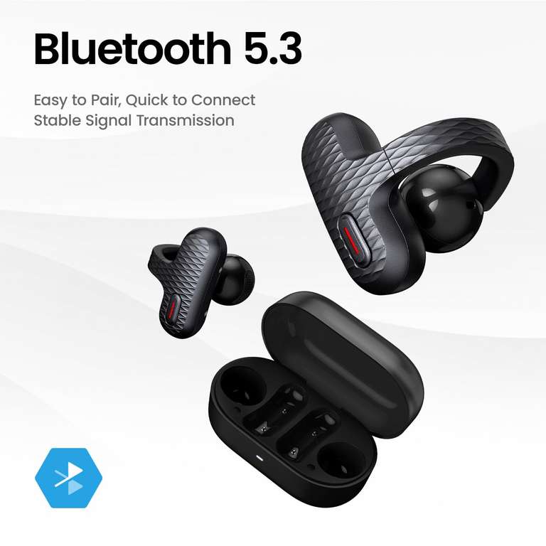 Amazfit Up Bluetooth Headphones, Open Ear Wireless Earbuds with Easy ...