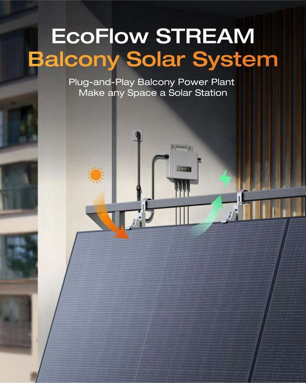 ECOFLOW Stream 800W Micro inverter, Smart Solar Inverter WiFi for ...