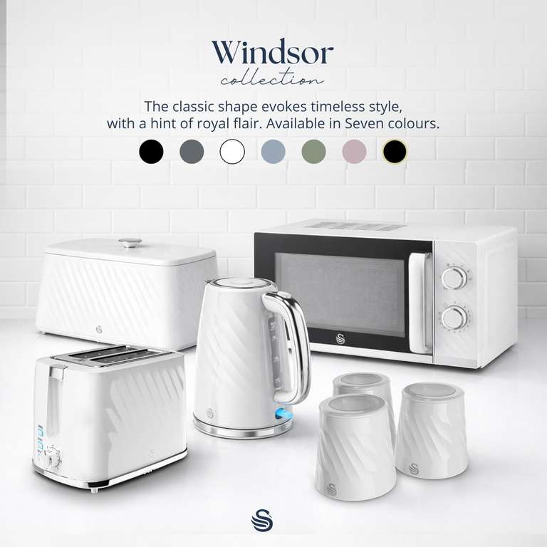 Swan Windsor Rapid Boil Kettle with Removable Limescale Filter, 3KW, 1 ...