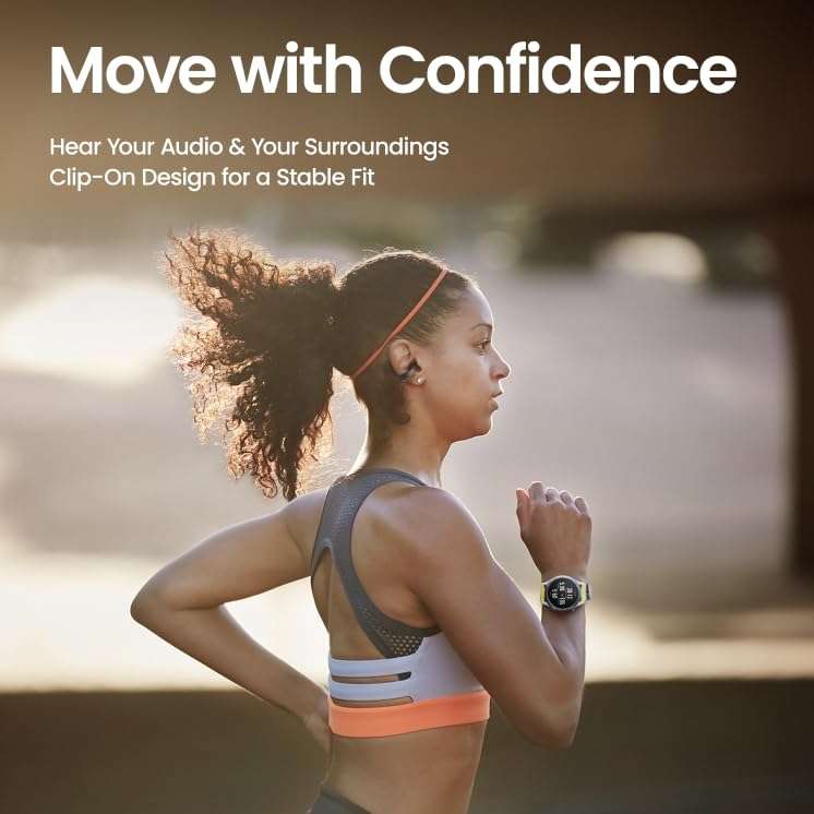 Amazfit Up Bluetooth Headphones, Open Ear Wireless Earbuds with Easy ...
