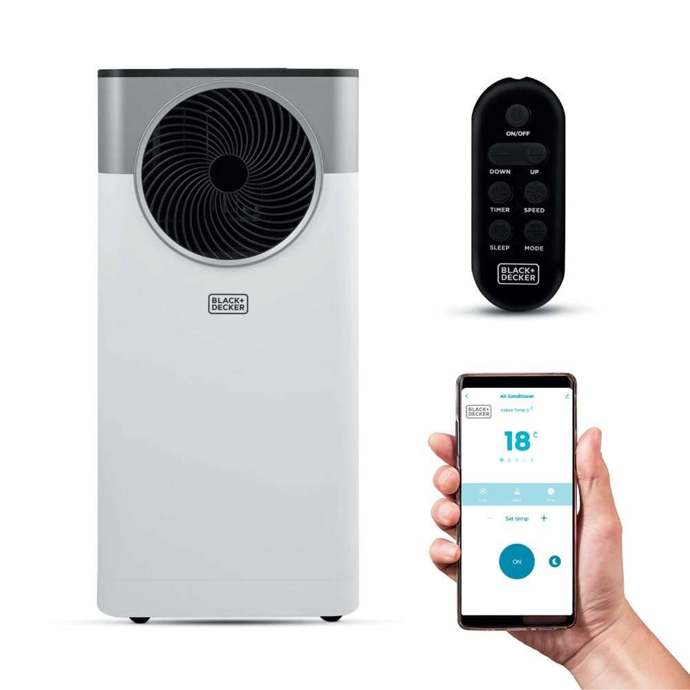 BLACK+DECKER 12,000 BTU Smart Air Conditioner, 3-in-1 Functionality ...