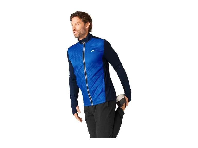 CRIVIT Men’s Blue Thermal Hybrid Jacket, £10.39 at Lidl | hotukdeals