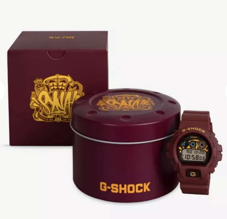 Casio G-SHOCK x Syna 6900-Series Resin Quartz Watch 70.00 at Selfridges ...