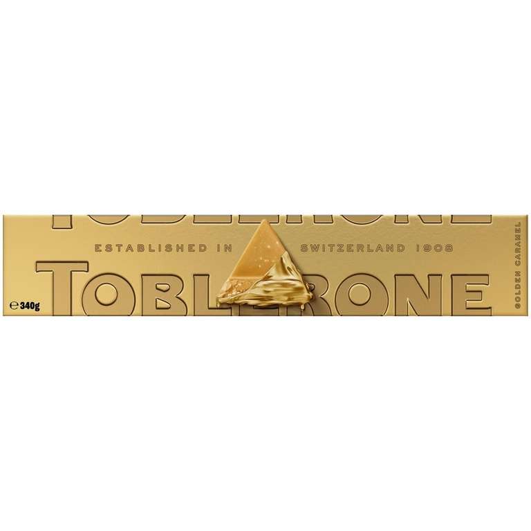 Toblerone Golden Milk Chocolate 340g Gift Bar – £4.00 at Amazon ...