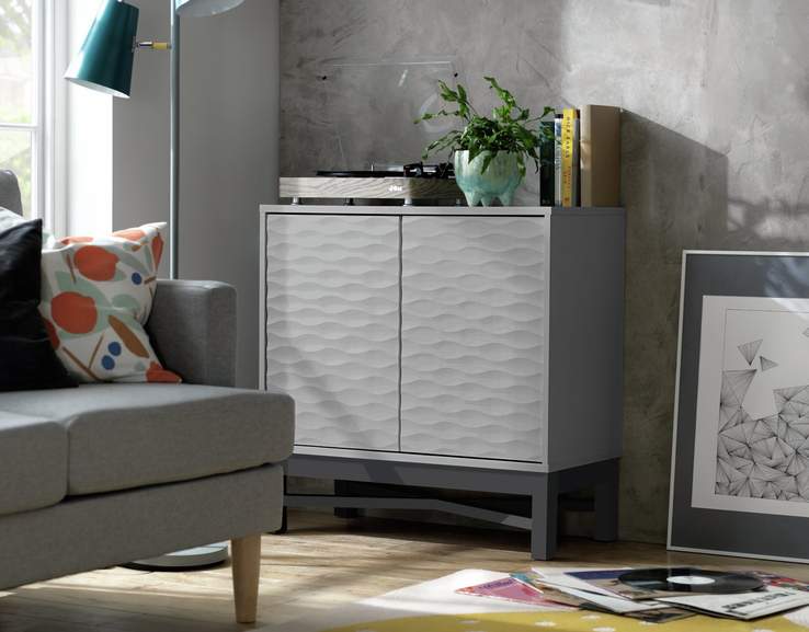 Habitat Zander Textured Small Sideboard Grey £60 at Argos - hotukdeals