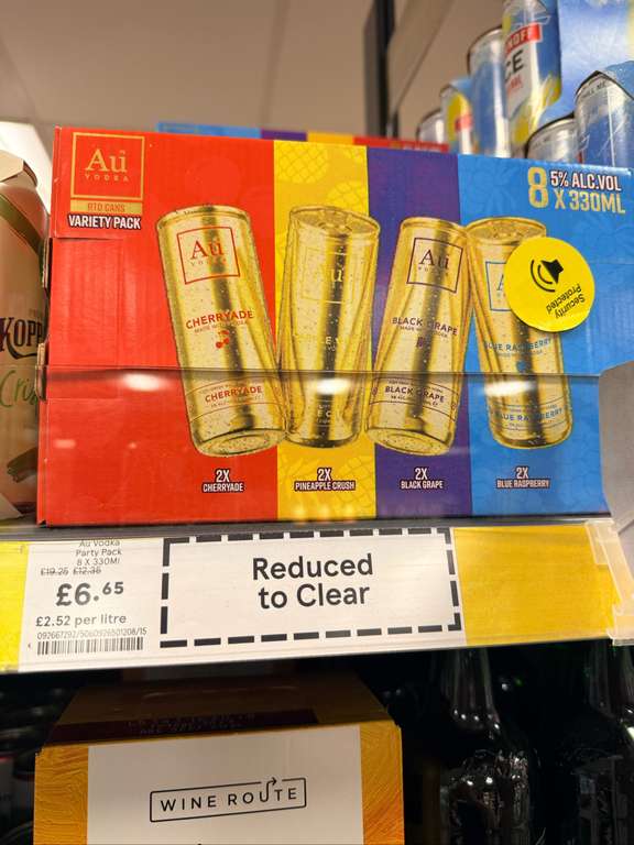 Au Vodka 5% Party Pack 8 x 330ml – £6.65 in-store at Tesco Jersey Farm ...