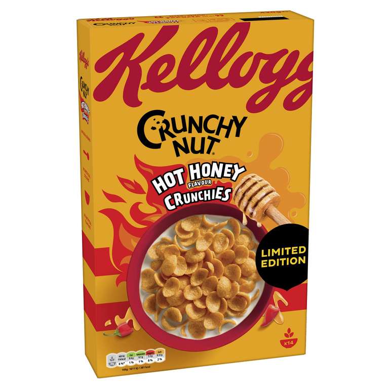 Kellogg's Crunchy Nut Hot Honey Crunchies 420g (£2.37 S&S) | Hotukdeals