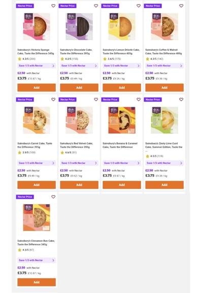 Taste The Difference Cakes: Victoria, Chocolate, Lemon & More - £2.50 ...
