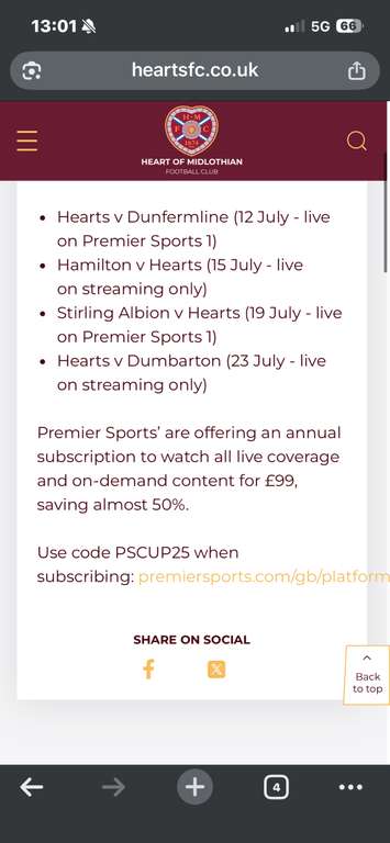 Premier Sports Annual Subscription for £99 - Save 50% at Premier Sports ...