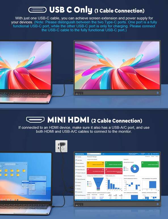 Amoudo 15.6 Portable Monitor 1920x1080 IPS – £38.25 at ANNEITA LIMITED ...