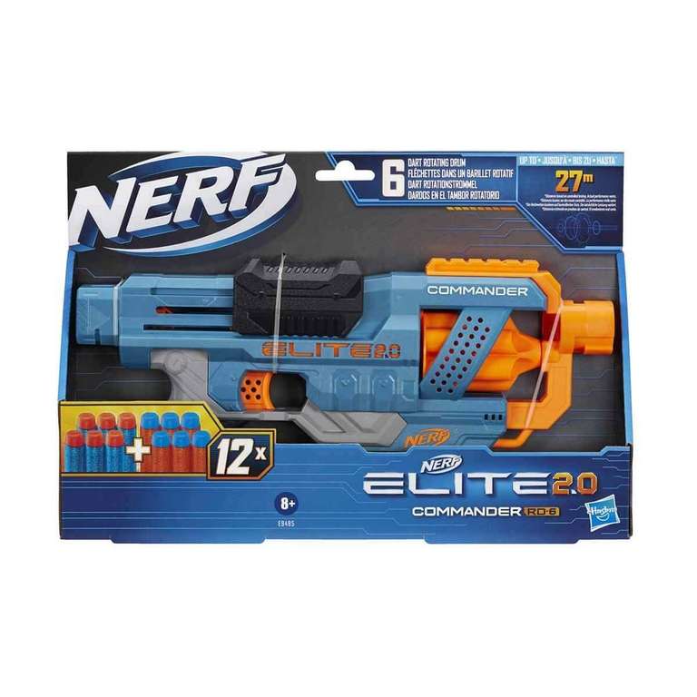 Nerf Elite 2.0 Commander RD-6 Blaster Toy £6.99 at Amazon | hotukdeals