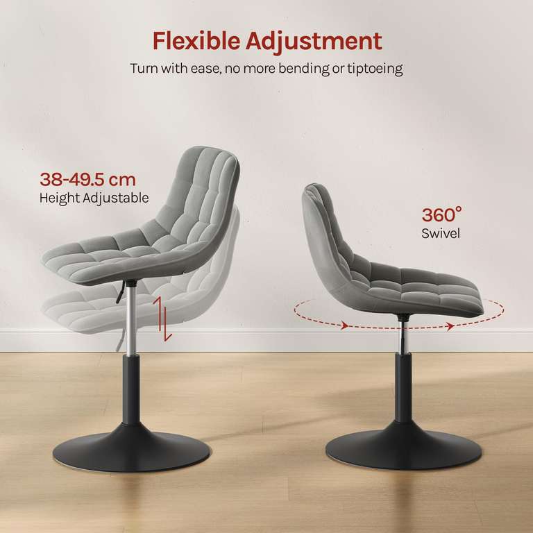 WOLTU Dressing Table Stool Swivel Vanity Chair – 360° Adjustable, at ...