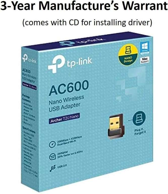 TP-Link Archer T2U Nano WiFi Dongle AC600 USB Adapter for PC - £7.49 at ...