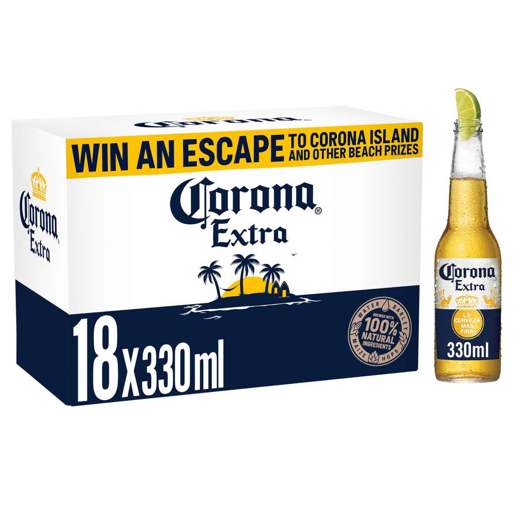 Corona Extra Lager Beer Bottle, 18 x 330ml - discount at checkout ...