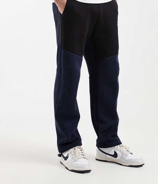Nike Tech Fleece open hem joggers in black and navy, Size XS-2XL (with ...