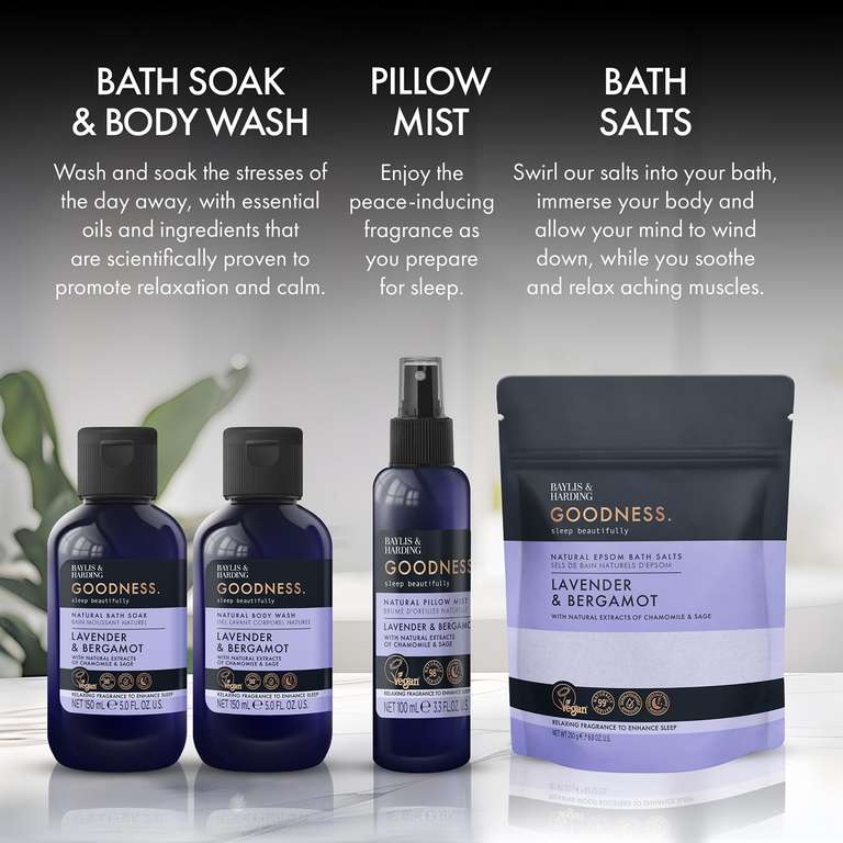 Baylis & Harding Goodness Sleep Lavender & Bergamot Goodnight Gift Set ...