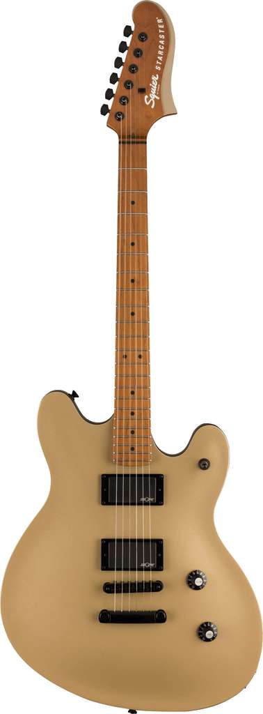 Squier Active Starcaster Electric Guitar in Gold + Free Pedal at ...