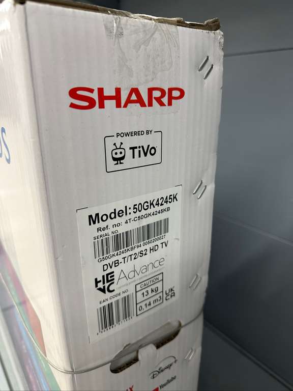 Sharp 50 4K Ultra HD Smart TV - Only £244 at ASDA Groceries | hotukdeals
