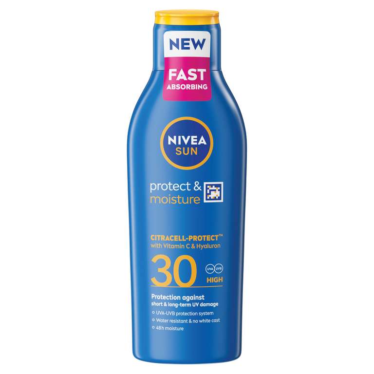 NIVEA SUN Protect & Moisture Sun Lotion SPF 30 (200 ml) £3.08 / £2.91 ...