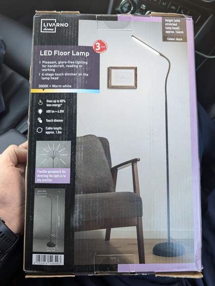 LED Floor Lamp with Gooseneck & Touch Dimmer - £12.99 at Lidl | hotukdeals