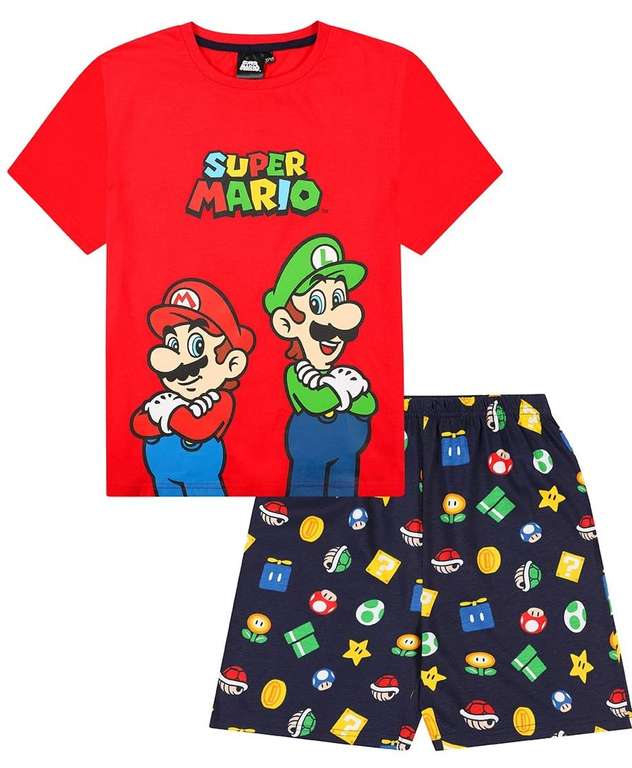 SUPER MARIO Nintendo and Luigi Boys Short Pyjama Set - size / age 12-13 ...