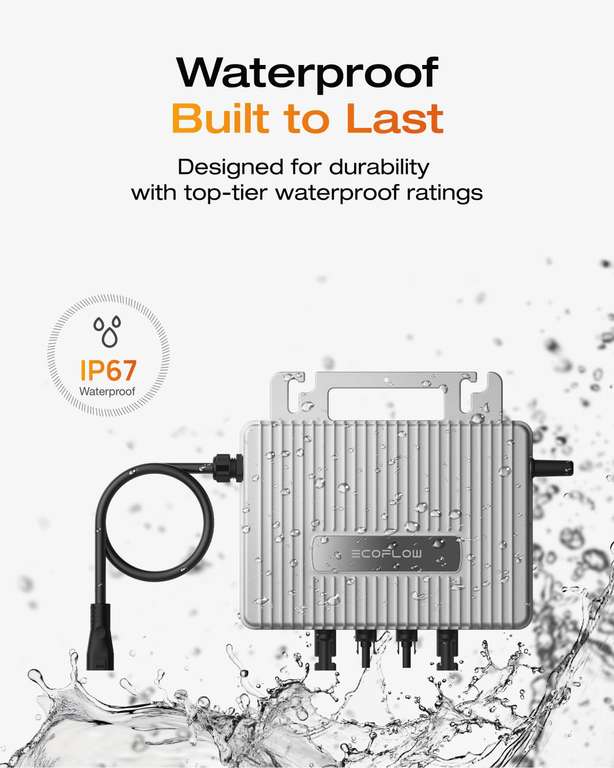 ECOFLOW Stream 800W Micro inverter, Smart Solar Inverter WiFi for ...