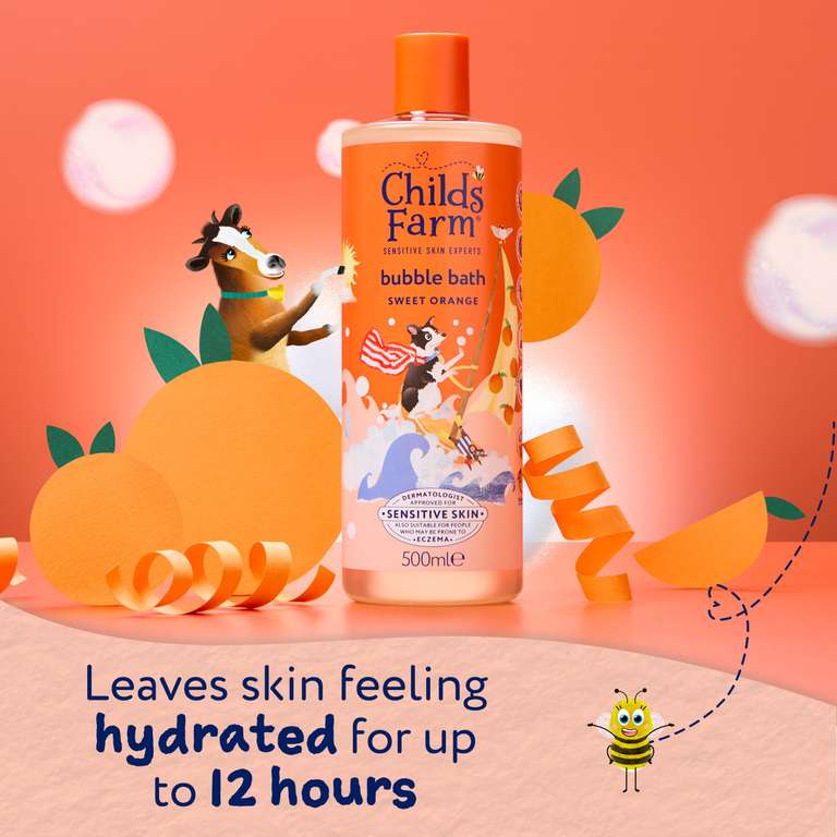 Childs Farm Kids Bubble Bath, Sweet Orange | Suitable for Dry ...