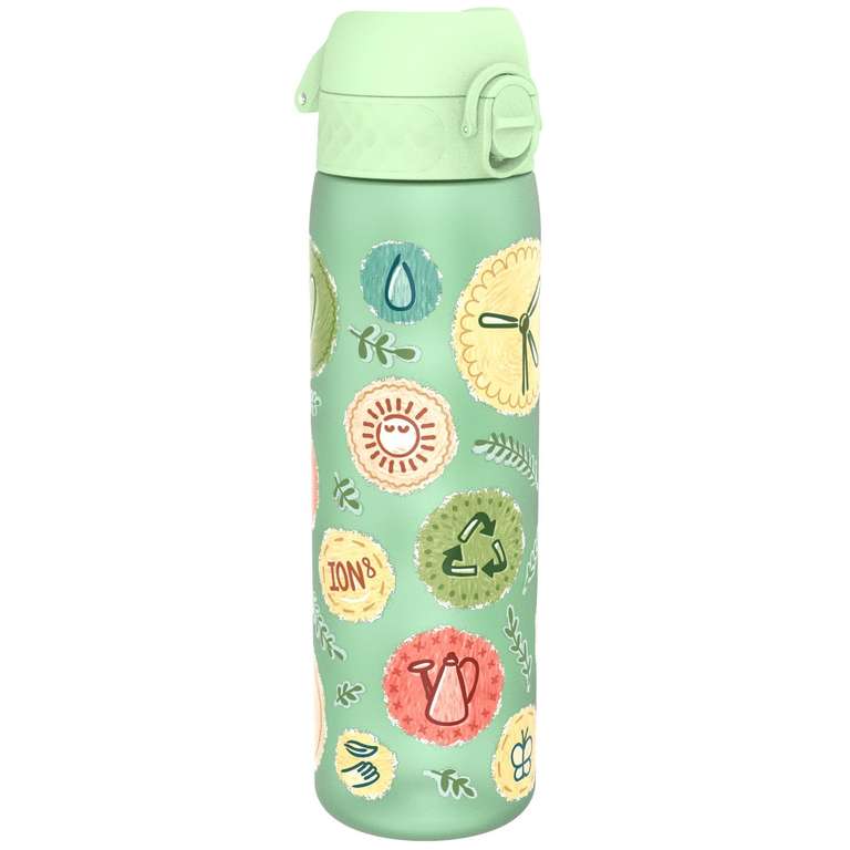 Ion8 Water Bottle 500ml/18oz Slim Leak Proof BPA-Free with Secure Lock ...