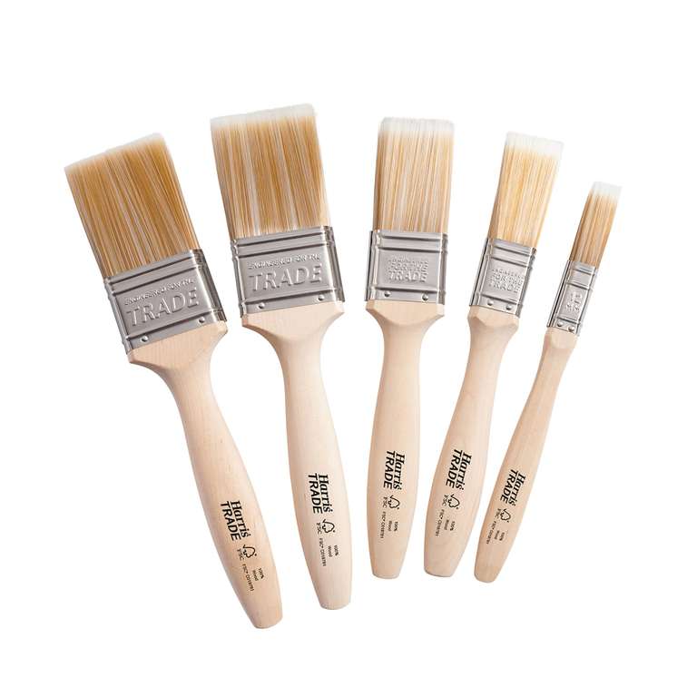 Harris Trade Paint Brush Multi-Pack, Pack of 5 - 0.5", 1", 1.5", 2 ...