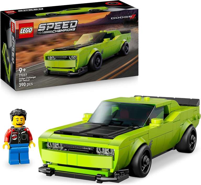 LEGO Speed Champions 77237 Dodge Challenger SRT Hellcat Sports Car Set ...
